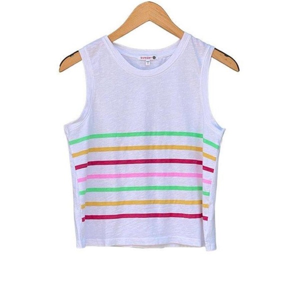 Sundry | Tops | Sale Sundry Womens Stripe Muscle Tank Size Xs | Poshmark